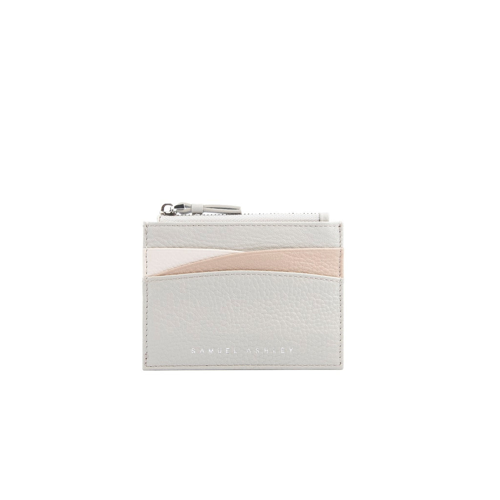 Samuel Ashley Amber Top Zip Leather Card Holder
